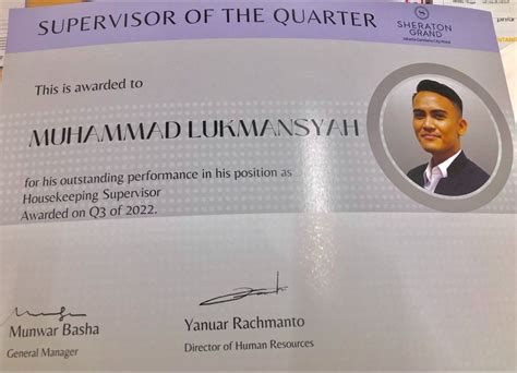 Muhammad Lukmansyah On Linkedin Its An Honor To Receive The Supervisor