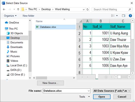 Hyper Excel And Vba Ms Excel ကို Ms Word Mailings စနစ်ဖြင့် ချိတ်ဆက