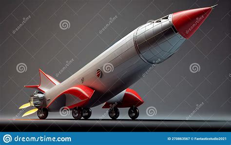 Contemporary Rocket With Believable Design Generative Ai Stock Illustration Illustration Of