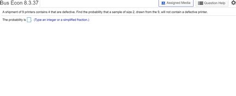 Solved Bus Econ 8 3 37 Assigned Media Question Help A
