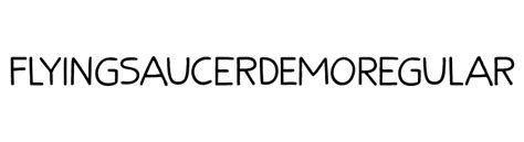 Flying Saucer Demo Regular Font Free Download Ttfotf