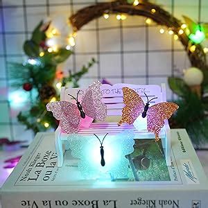 Cynzia 3d Led Butterfly Night Lights 40pcs Single And Double Butterfly