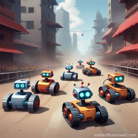 Robots Racing Competition Stable Diffusion Online