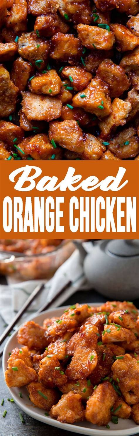 Baked Orange Chicken Recipe Baked Orange Chicken Orange Chicken