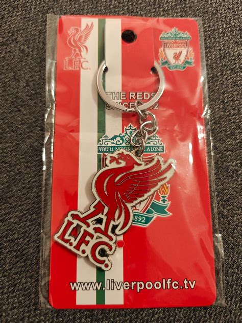 Liverpool Fc Keychain — Official Lfc Crest Red Liver Bird Emblem