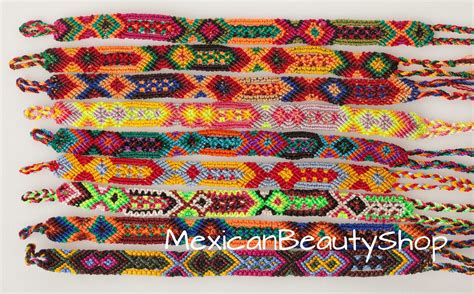 Set Of 100 Mexican Friendship Bracelet Macrame Bracelet Etsy