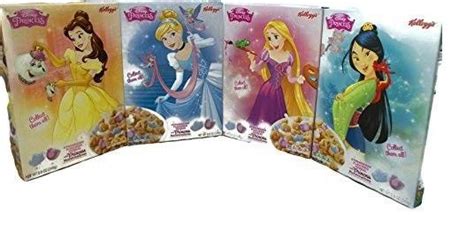 Disney Princess Kelloggs Cereal Boxes Lot Of 4 Cinderella Belle