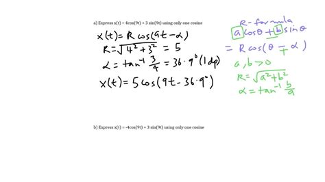 solved 1 point a using a trig identity write x t 3cos 3t sin