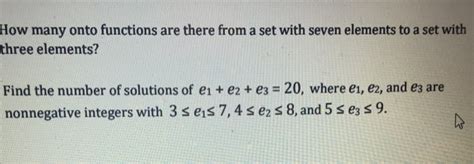 solved how many onto functions are there from a set with