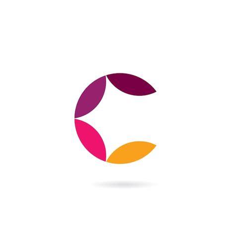 Creative C 로고 아이콘 이니셜 기반 벡터 문자 프리미엄 벡터