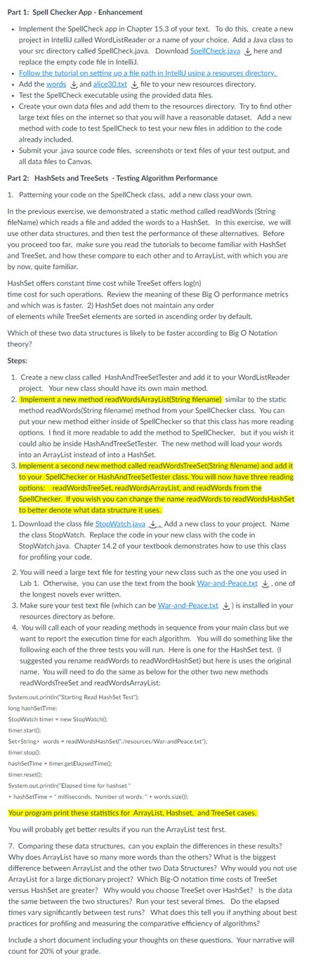 Part 1 Spell Checker App Enhancement • Implement