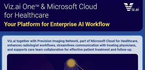 Viz Ai One And Microsoft Cloud For Healthcare One Pager Viz Ai The