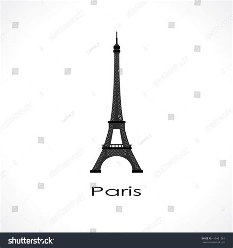 Symbol Paris Eiffel Tower Vector De Stock Libre De Regalías