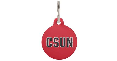 Csun Logo On Red Pet Tag Zazzle Csun Logo On Red Pet Tag Zazzle