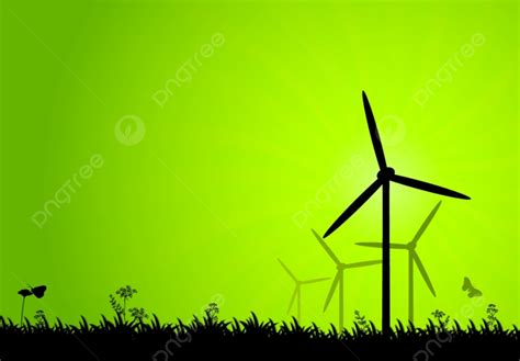 Green Power Field Wind Fuel Background Horizon Pollution Generator