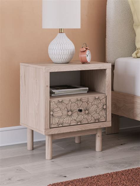 Arloster One Drawer Night Stand Tan Bedroom Depot