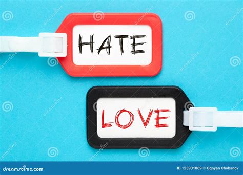 Hate Vs Love Concept Stock Image Image Of Design Negative 123931869