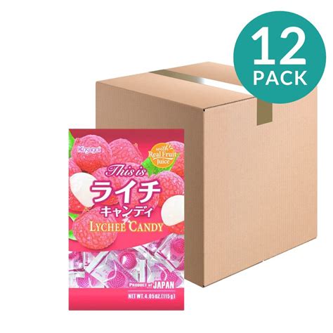 12 Pack Kasugai Lychee Hard Candy 41 Oz 115 G