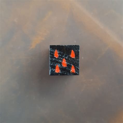 Vampire Coven D6 Wooden Dice Pair Custom Carved Dice Set Handmade Backgammon Dice Vampire