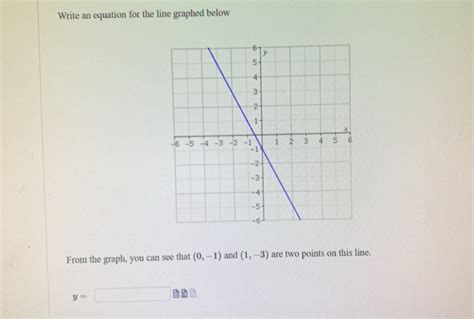 Solved Write An Equation For The Line Graphed Below 6 Y 5 4