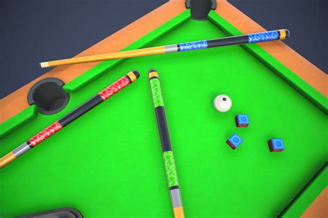 Billard Set Lowpoly Sport Pack