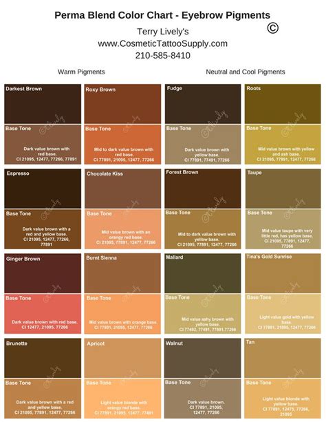 Brow Code Color Chart At Audra Kato Blog