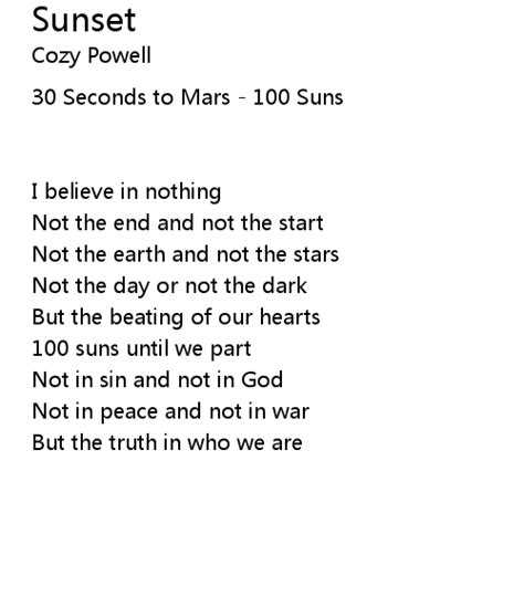 Sunset Lyrics Follow Lyrics