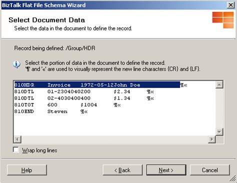 Creating Flat File Schemas Using The BizTalk Server 2006 Flat File Schema Wizard CodeProject