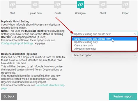 Configuring Import Settings