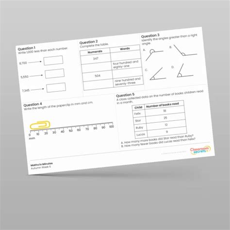 Autumn Week 6 Maths In Minutes Resource Classroom Secrets