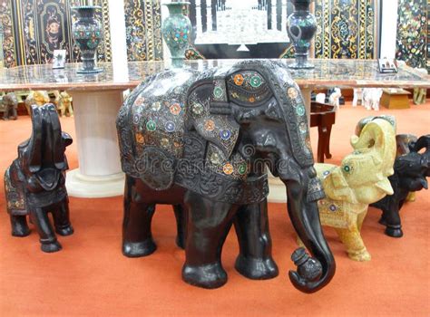 A Tourist Souvenirs Shop Selling Marble Stone Near The Taj Mahal And