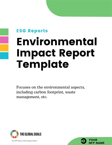 Environmental Impact Report Template Esg Reports Templates