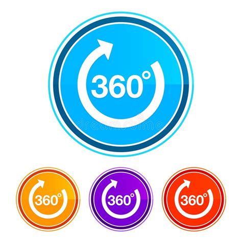 360 Degrees Rotate Arrow Icon Abstract Colorful Background Bokeh Design