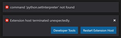 Python Extension Extension Host Terminated Unexpectly · Issue 1103