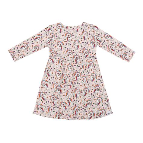 Swirly Dress Rainbow Bright Bumps N Bundles
