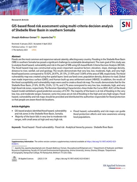 Gis Based Flood Risk Assessment Using Multi Criteria Decision Analysis