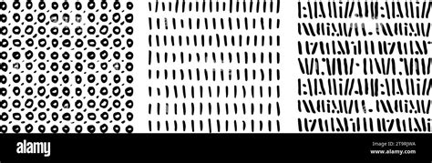 Small Dash Pattern Dotted Lines Texture Black And White Vector Hatching Doodle Organic Shapes