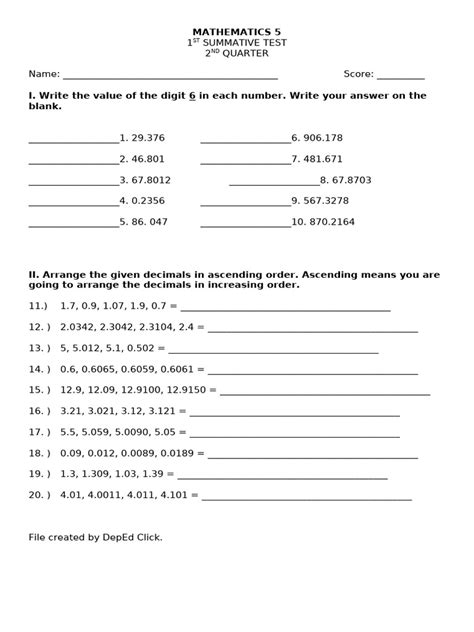 Math5 St1 Q2 Pdf Teaching Methods And Materials Computers