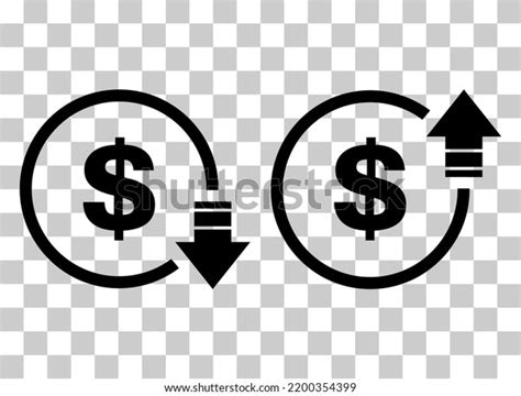 Set Cost Symbol Dollar Increase Decrease Stock Vector Royalty Free 2200354399 Shutterstock