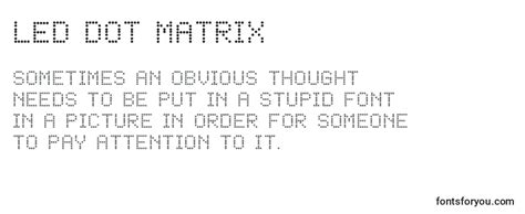 Led Dot Matrix Font Download For Free Online