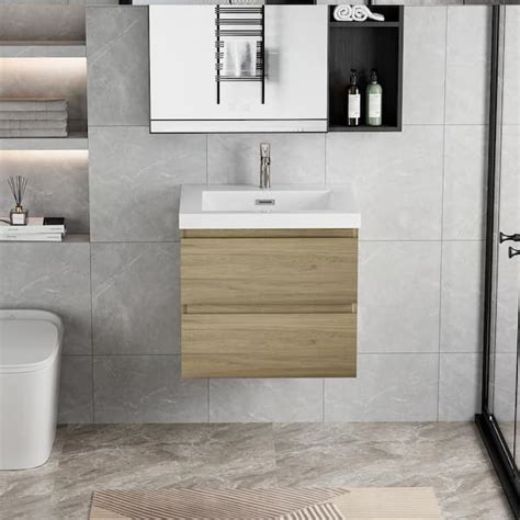 Hbezon Achilles 30 In W X 20 In D X 225 In H Single Sink Floating