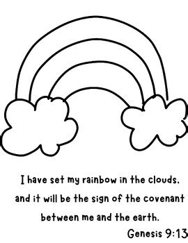 Rainbow Coloring Pages With Bible Verses