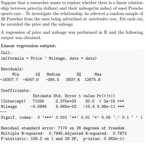 Solved A Identify The Explanatory And Response Variables Chegg