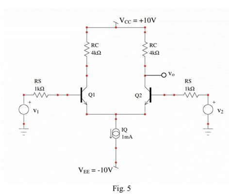 Solved Question 5 The Signal Sources To The Differential Chegg Com