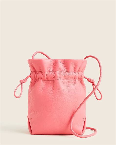 Lisbon Drawstring Bag In Leather For Women Jcrew