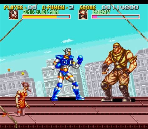 Sonic Blast Man Snes Testberichtede Superhelden Beat Em Up