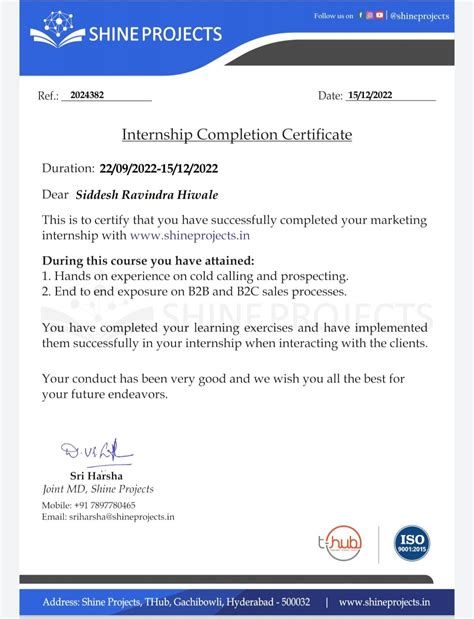 Siddhesh Hiwale On Linkedin Internship Mba Job Marketing Intern