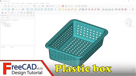 freecad design tutorial plastic box youtube