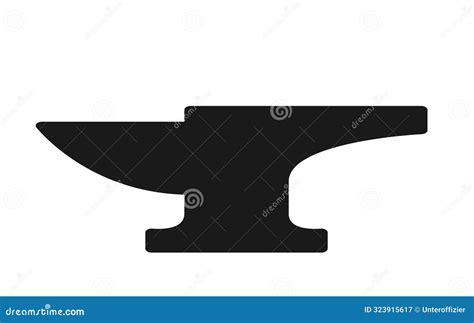 A Single Anvil Metalworking Tool Set Against A White Backdrop Stock