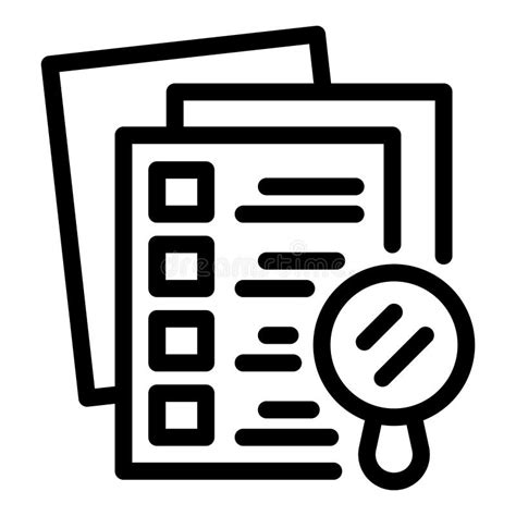 Magnifying Glass Analyzing Document For Audit Inspection Research Or Analysis Stock Vector